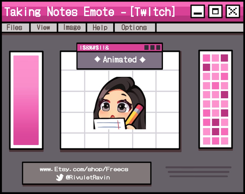 Taking Notes Emote / Black Hair animated - Etsy Australia