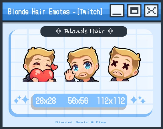 Blonde Hair Emotes Set short Beard - Etsy