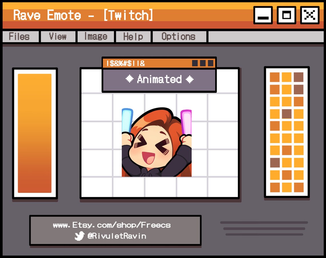 Rave Emote / Red Hair animated - Etsy UK
