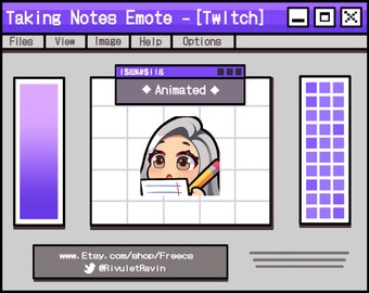 Taking Notes Emote - Etsy