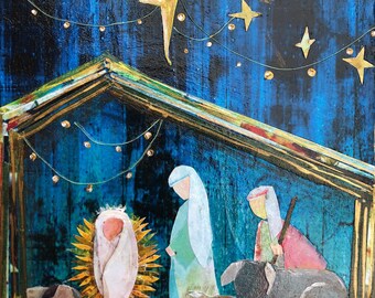 Torn paper collage | Etsy