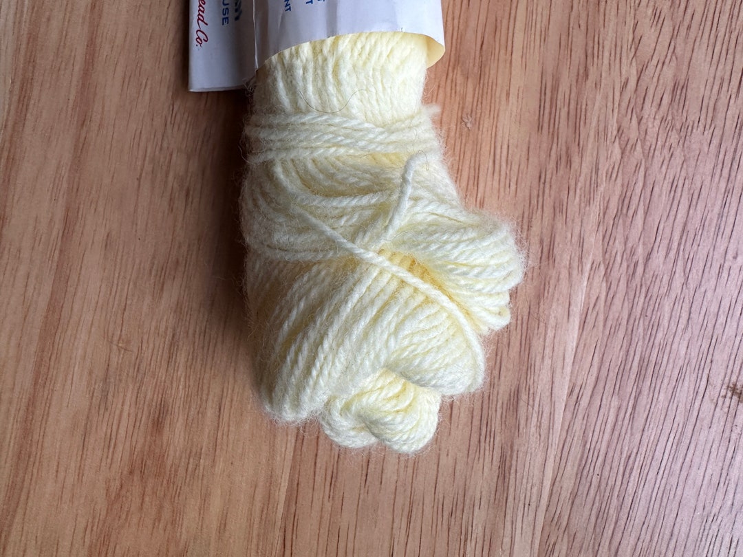 Dawn Orlon Buttercup Yellow Fingering Yarn Baby Yarn 1.75 Ounces - Etsy
