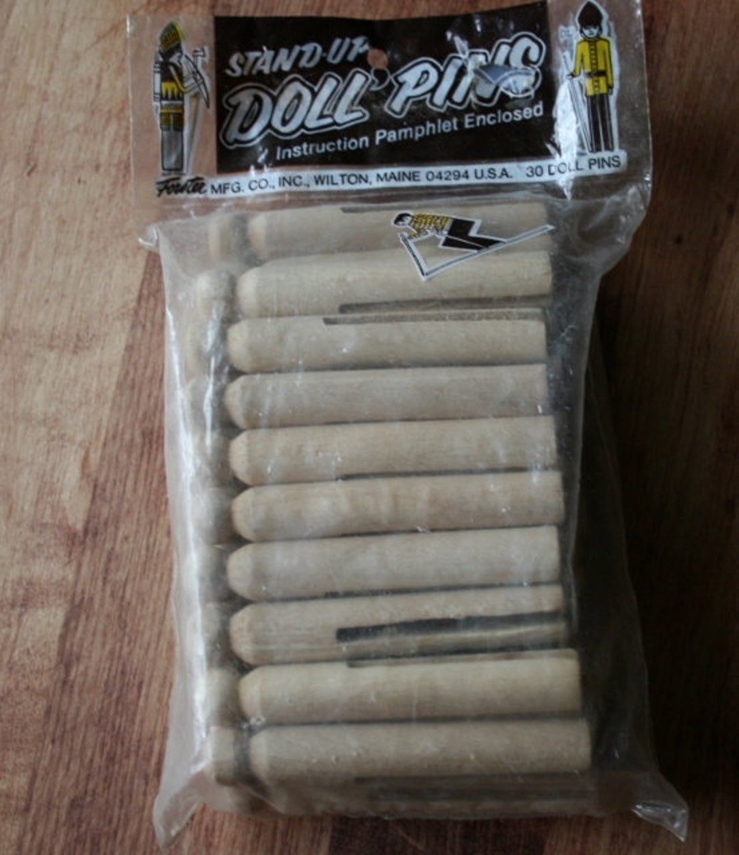 Unfinished Vintage Round End Wood Clothes Pins Lot of 30 for Doll ...