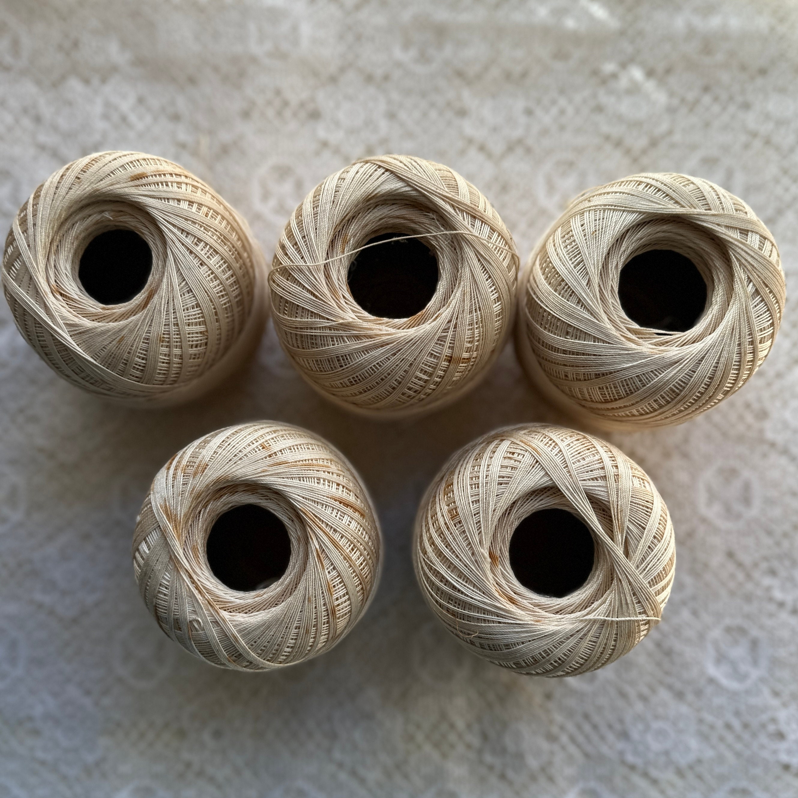 30 Weight Variegated Ecru Crochet Thread Number 30 Color 36 Ecru 5 ...