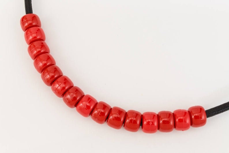 Red Pony Beads, Hair Beads, Kid's DIY Crafts, Macrame Beads - Etsy Canada