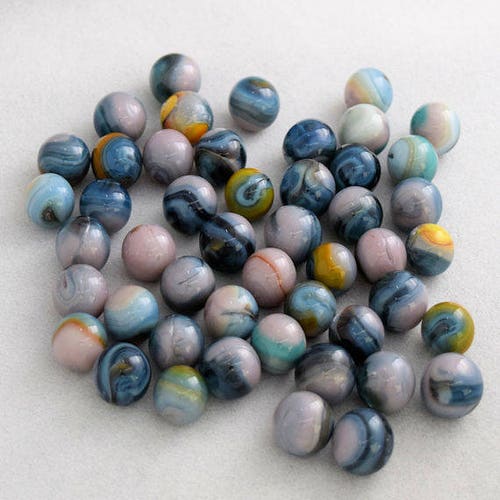 Italy 8 Marbled Clay Marbles Hand Made by Laura Berretti - Etsy