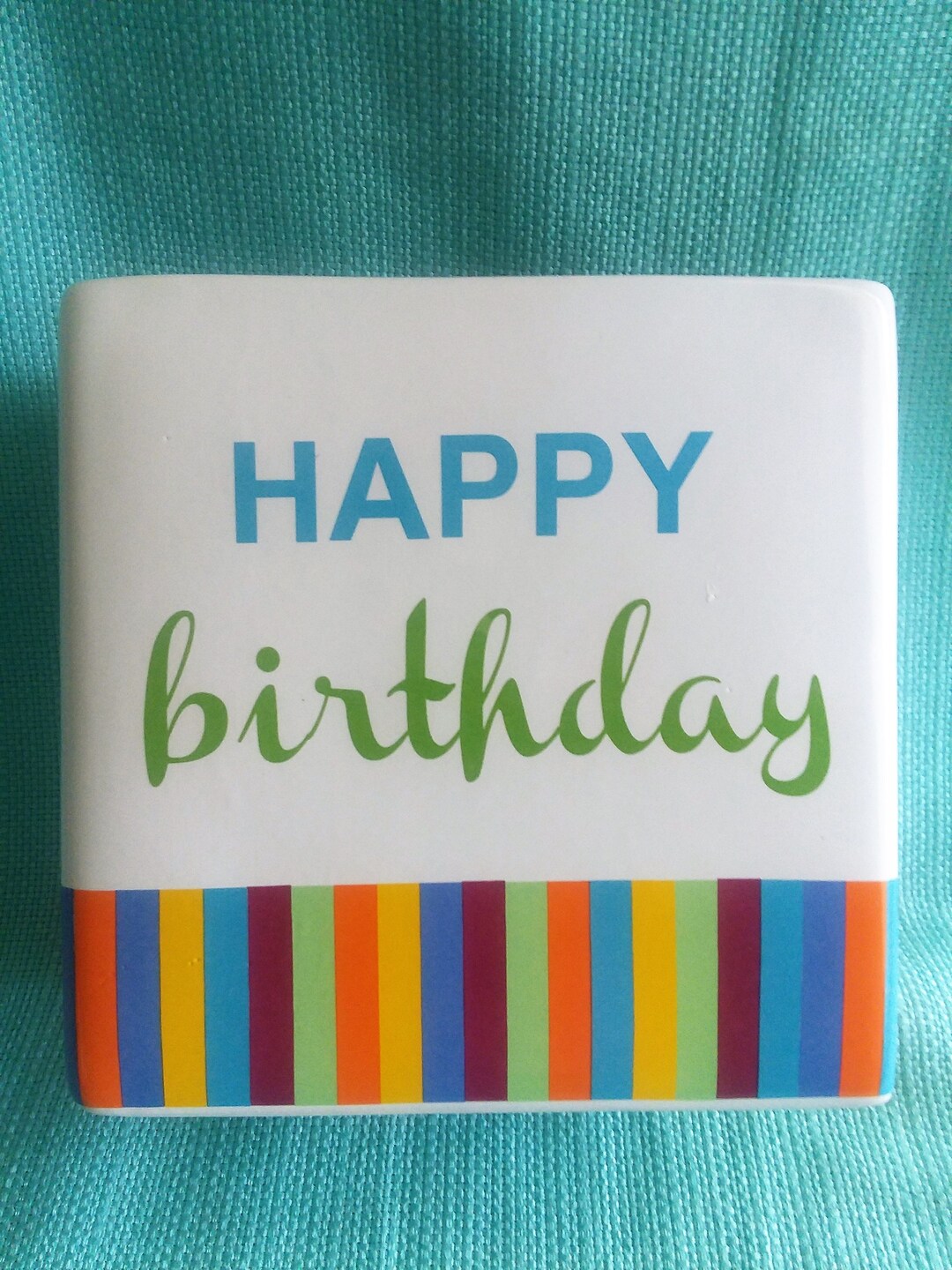 Ceramic Happy Birthday Flower Vase Plant Pot Cachepot Accent Planter ...