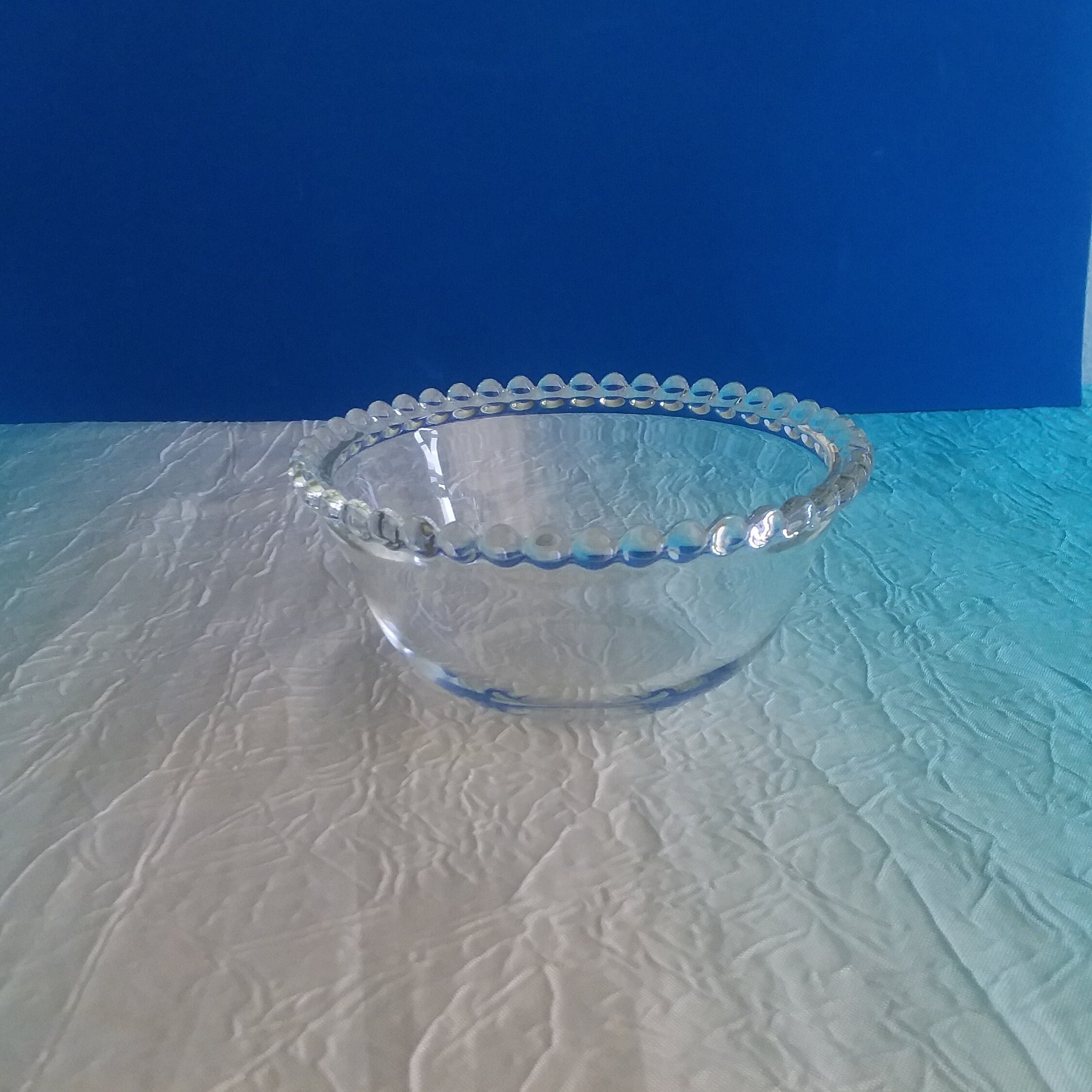 Imperial Glass Bowl Ohio Flat Bottom CANDLEWICK CLEAR STEM 3400 Belled ...