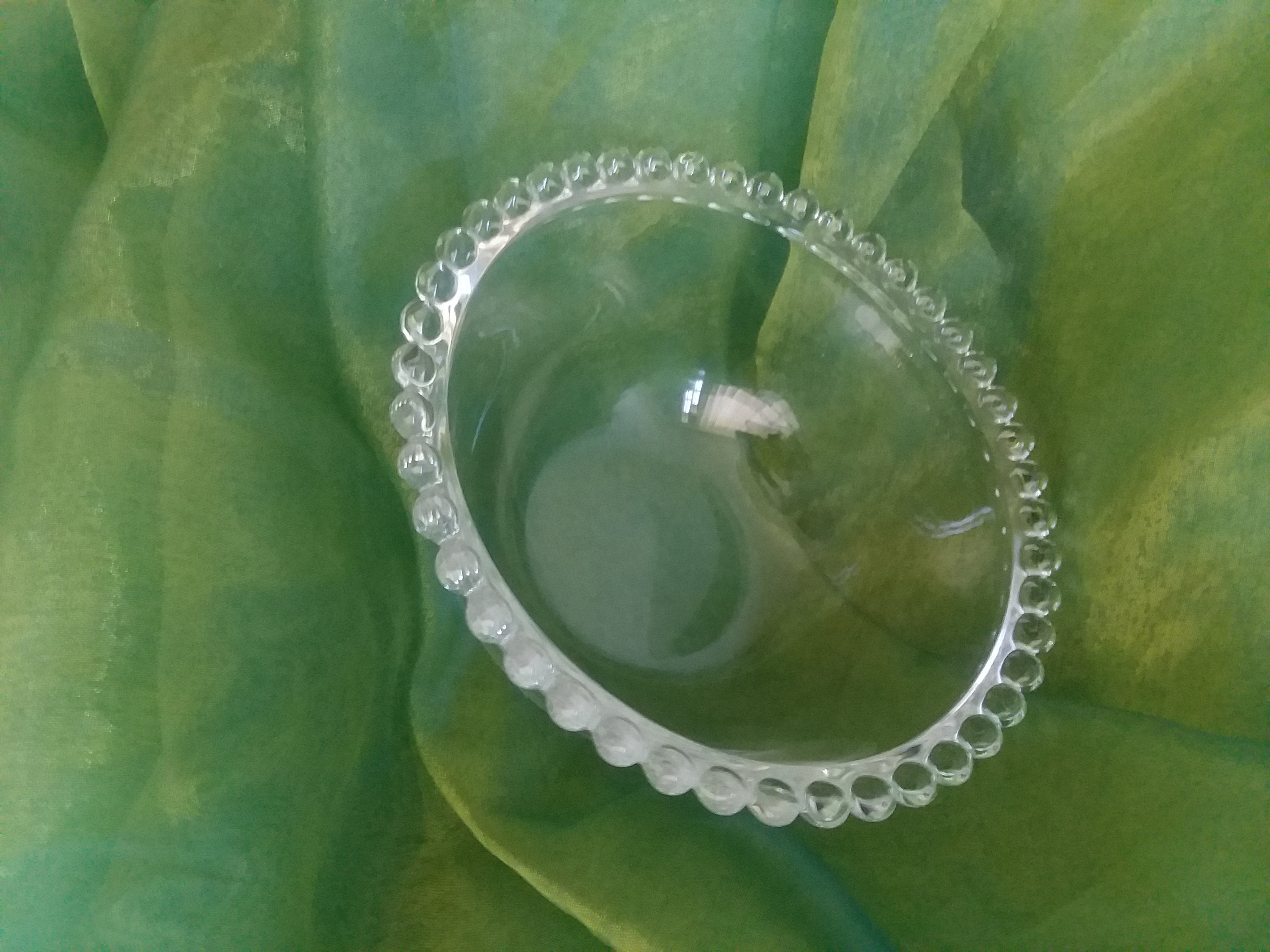 Imperial Glass Bowl Ohio Flat Bottom CANDLEWICK CLEAR STEM 3400 Belled ...