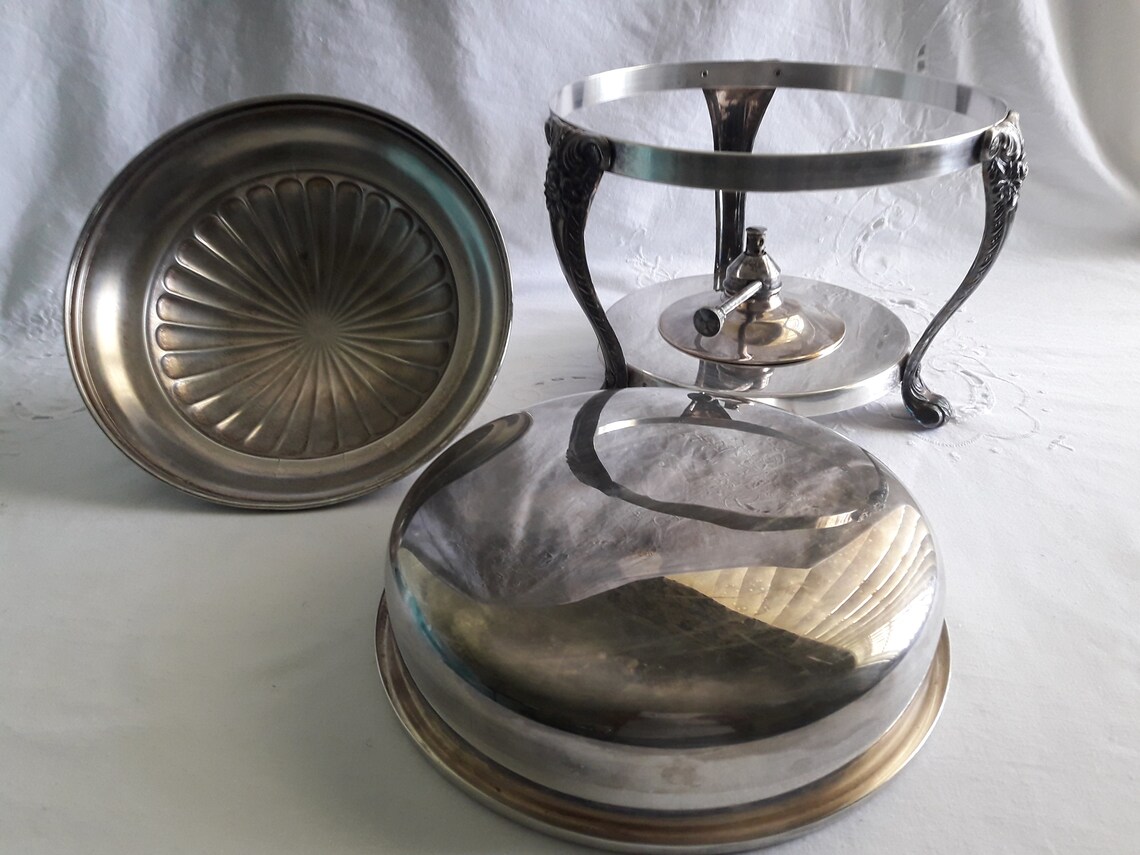 Vintage Round Chafer Buffet Set Chafing Dish Pan Dome Lid | Etsy