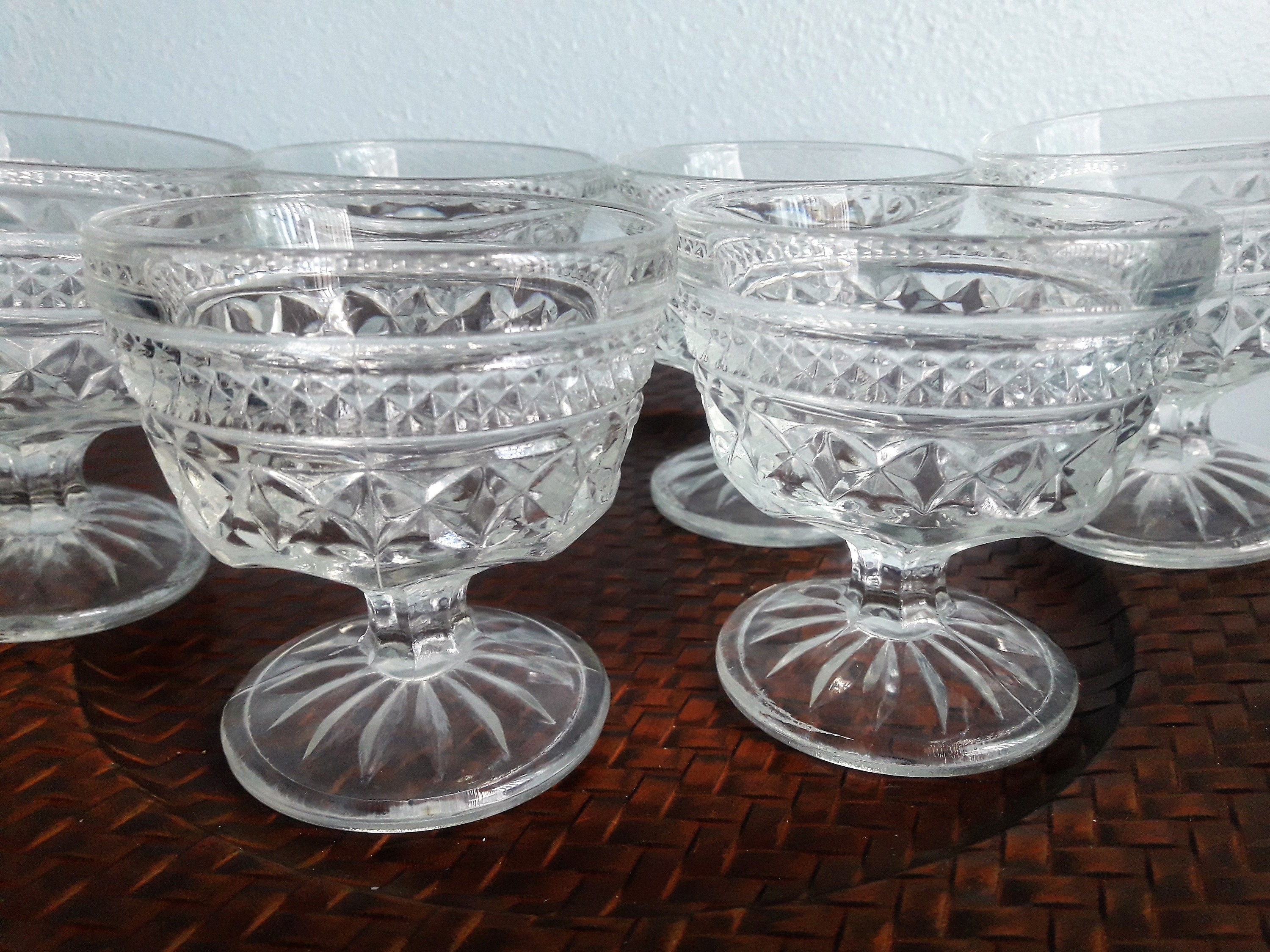 Anchor Hocking Wexford Set of 6 Footed Glasseschampagne/tall - Etsy