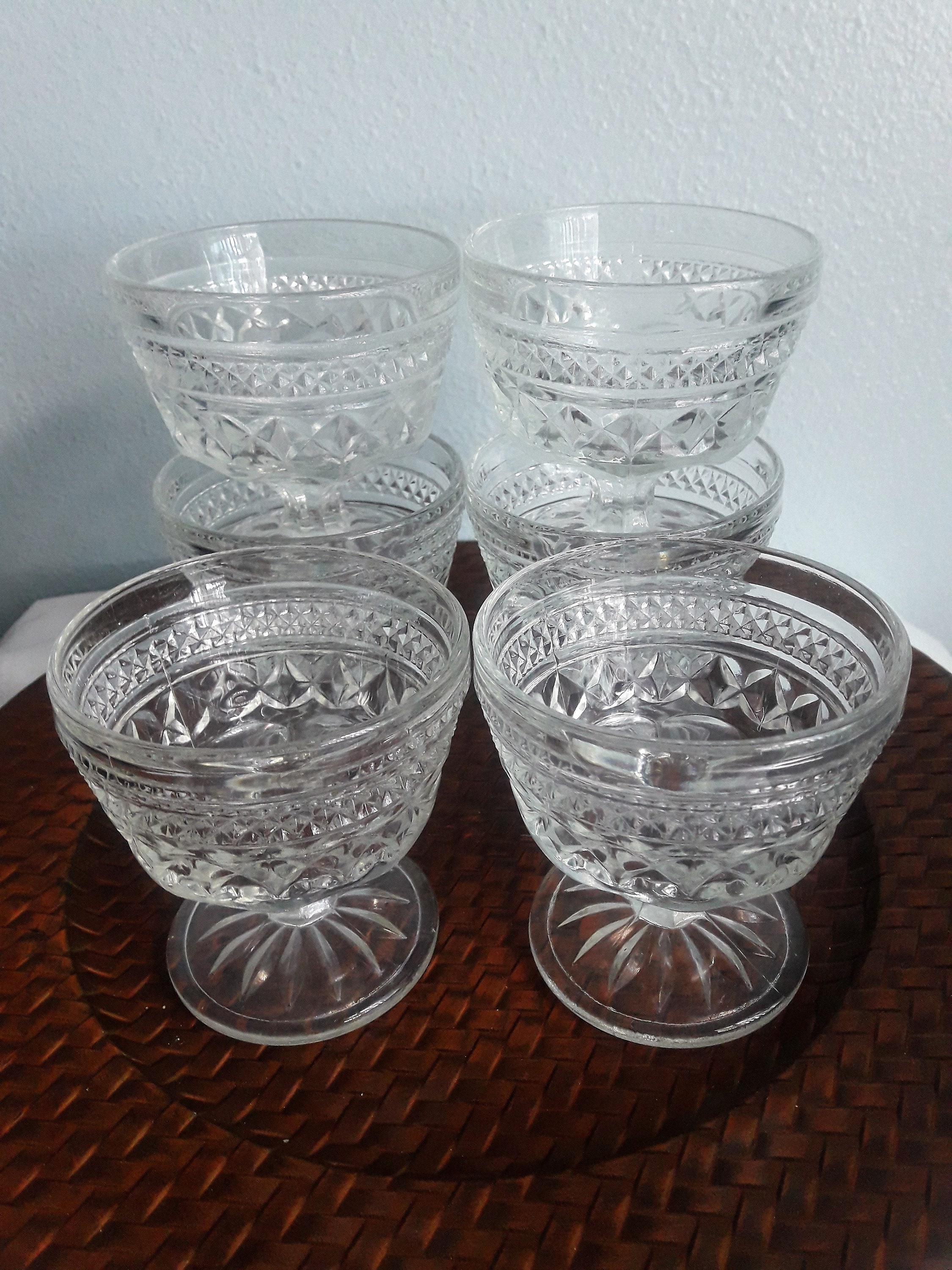 Anchor Hocking Wexford Set of 6 Footed Glasseschampagne/tall - Etsy