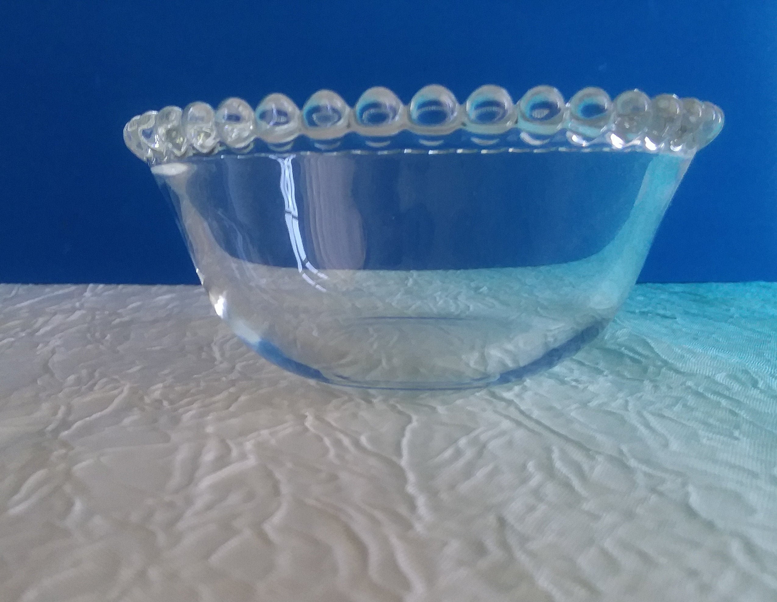 Imperial Glass Bowl Ohio Flat Bottom CANDLEWICK CLEAR STEM 3400 Belled ...