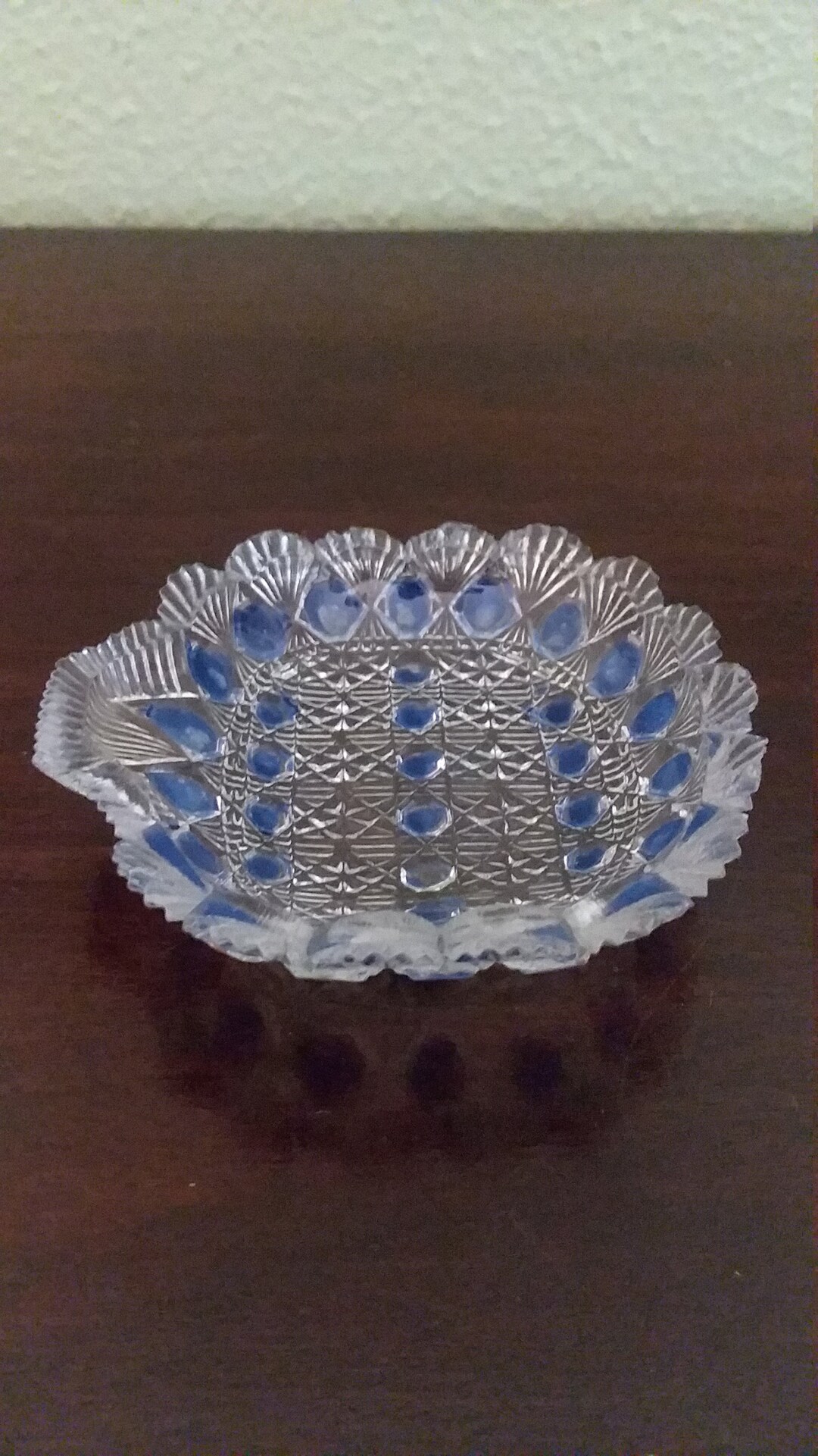 Cut Glass Clam Shell Open Salt Cellar Tableware - Etsy