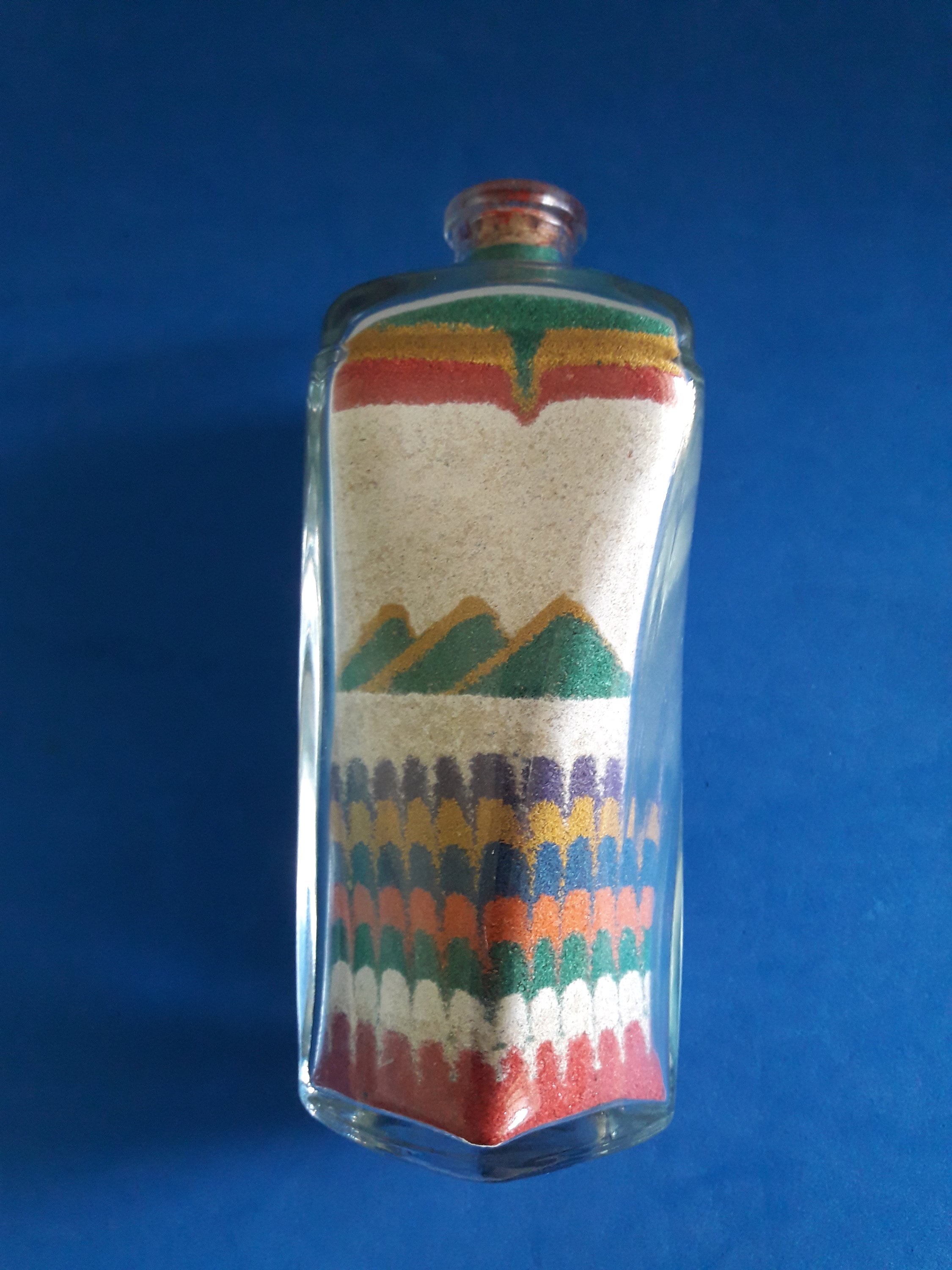 Decorative Glass Bottle Sand Art Decor Bird & Heart Accent - Etsy