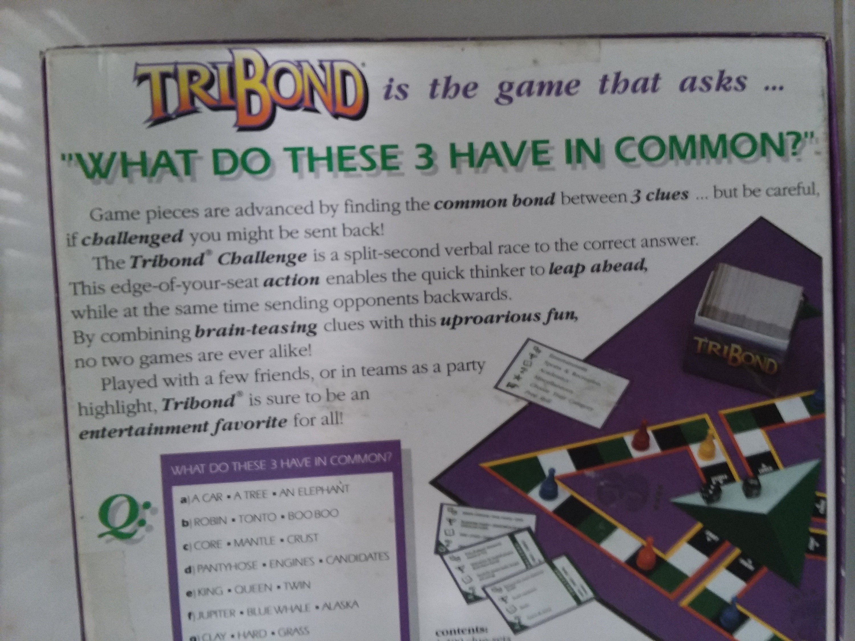 Tribond Board Game the Game That Asks... what Do These 3 - Etsy