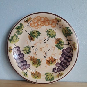 Decorative Round Ceramic Dinner Plate Grape Medley, Replacement ...