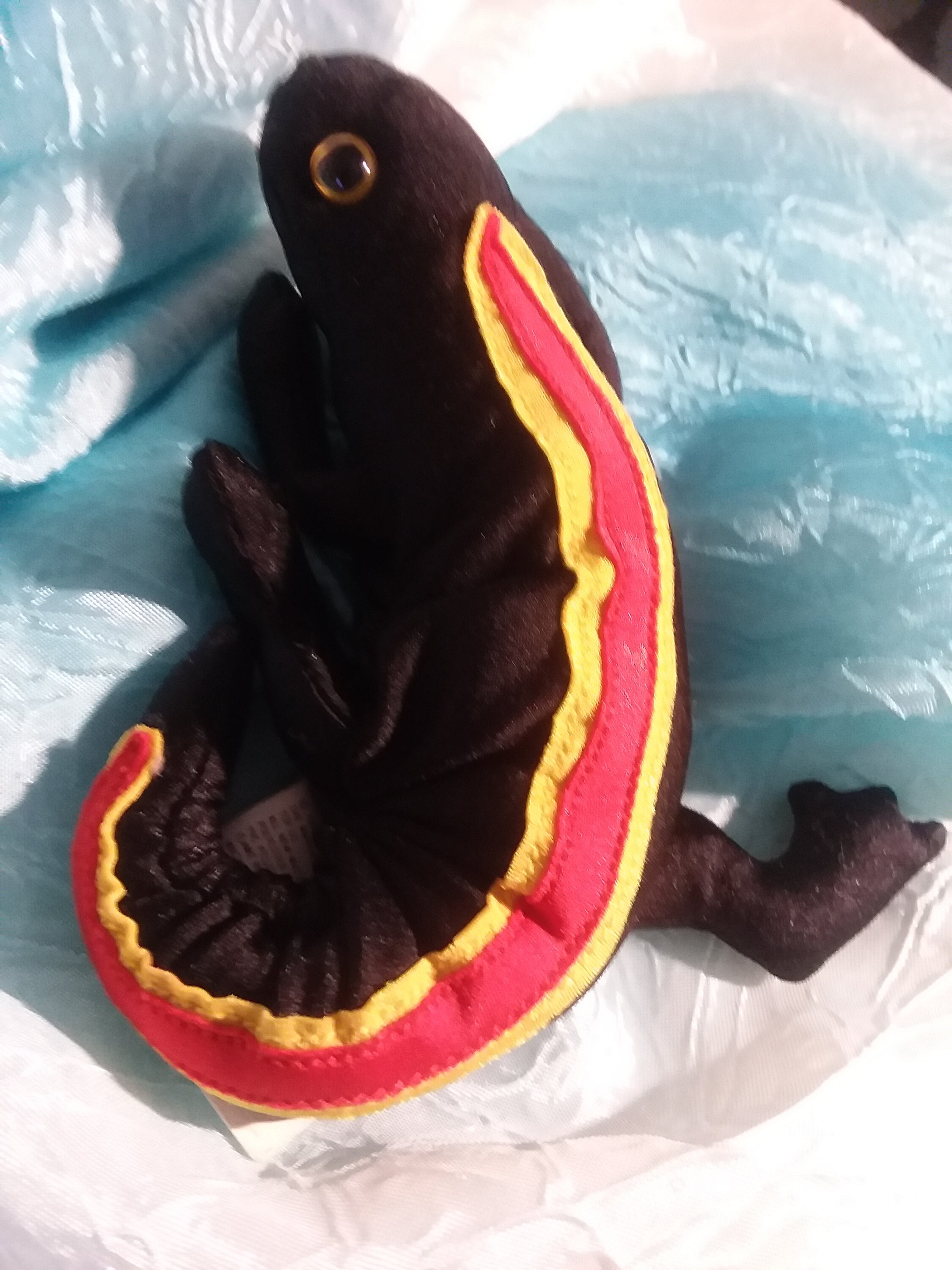 Vintage Lounge Lizard Stuffed Reptile Black With Red and - Etsy