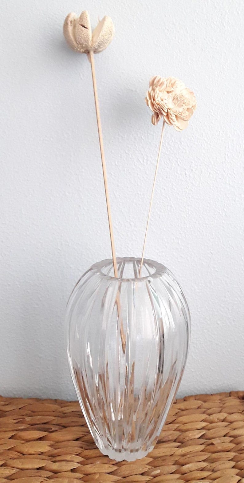 Vintage Clear Cut Crystal Bud Vase, Art Deco Collectible Decor - Etsy