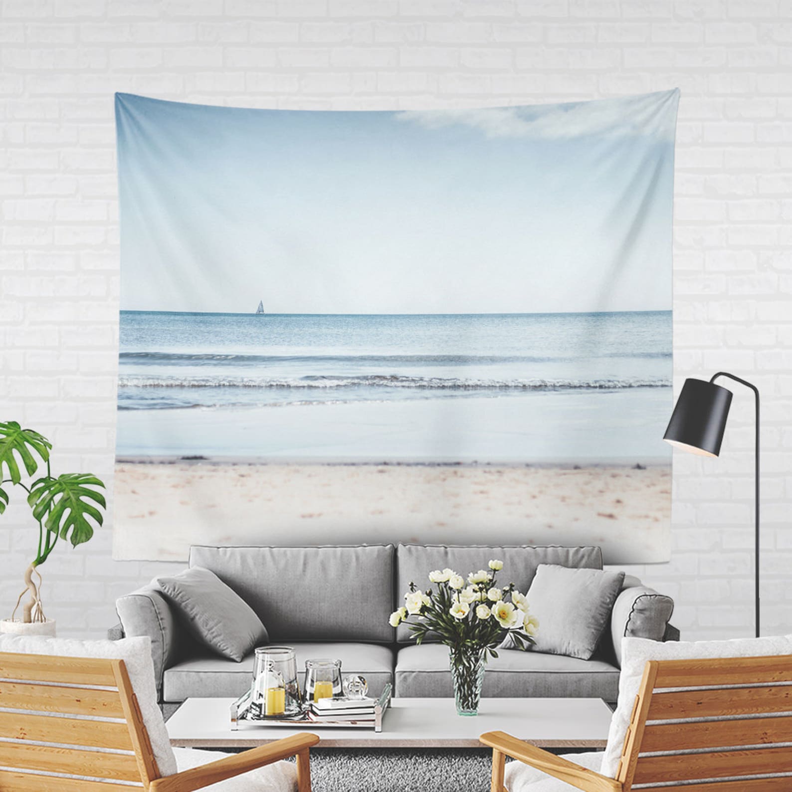 Turquoise Ocean Tapestry Nautical Wall Tapestry Sea Dorm and - Etsy