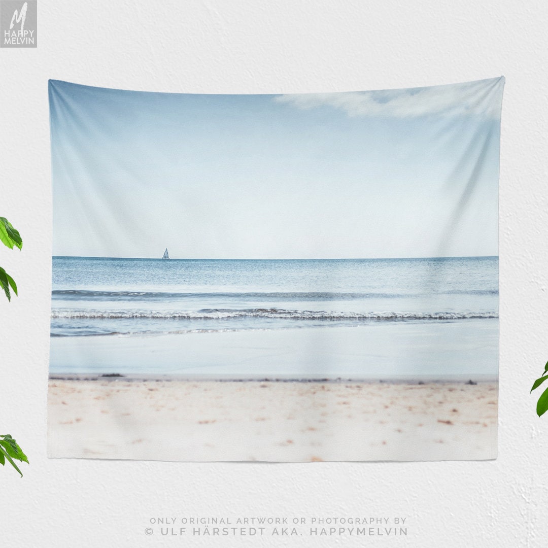 Turquoise Ocean Tapestry, Nautical Wall Tapestry, Sea Dorm and Bedroom ...
