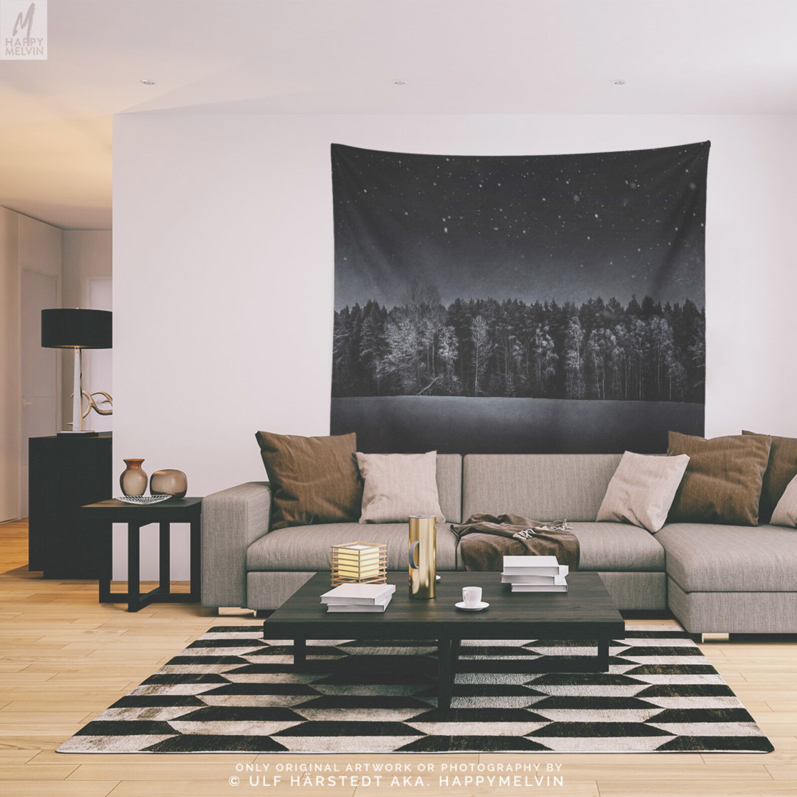 Dark Forest Wall Tapestry Woods Dorm Wall Hanging Large - Etsy