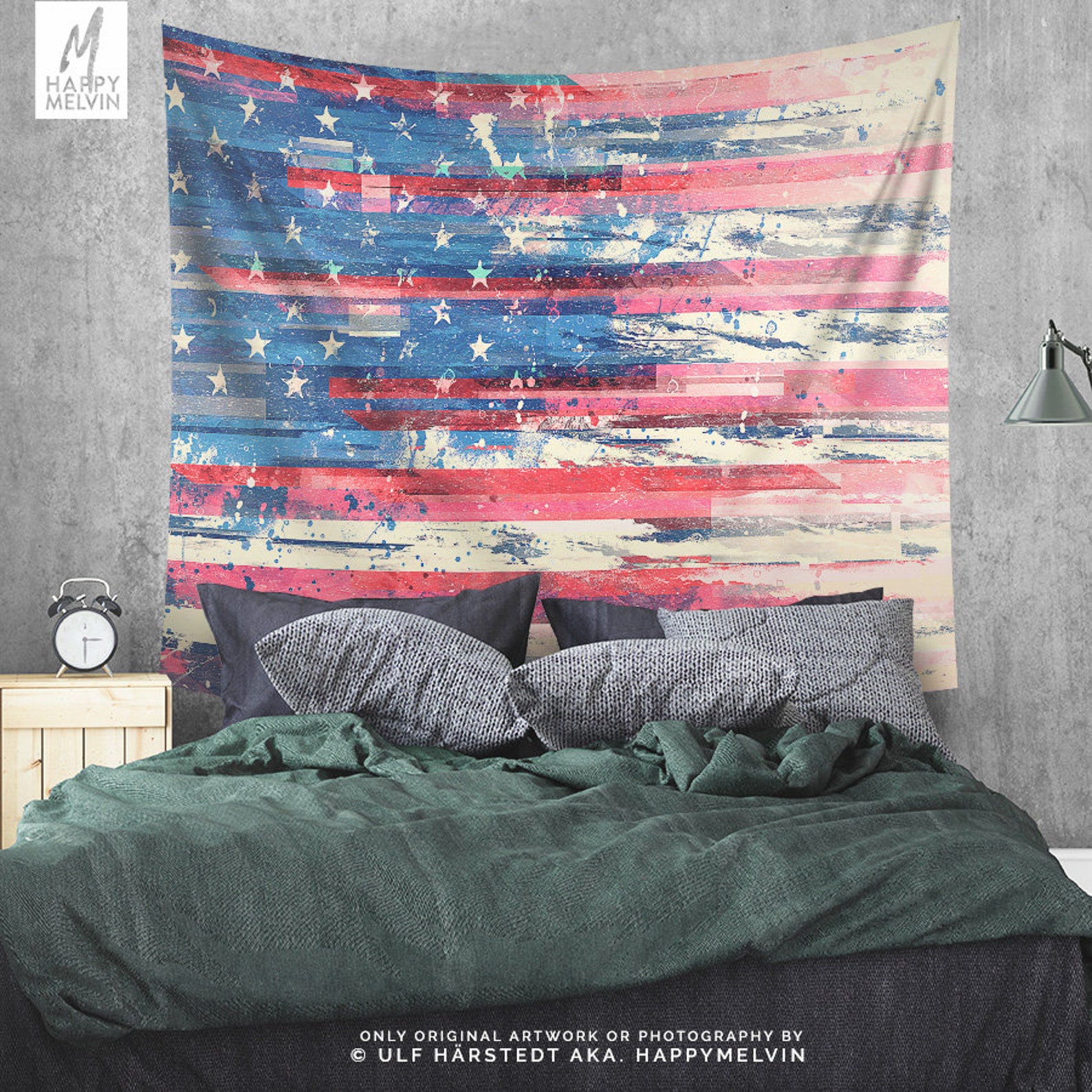 American Flag Tapestry USA Flag Tapestry Dorm and Bedroom - Etsy