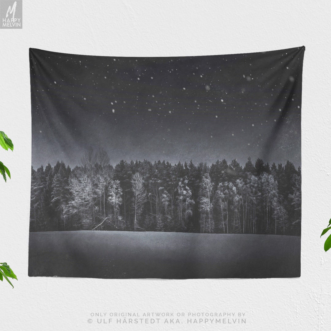 Dark Forest Wall Tapestry Woods Dorm Wall Hanging Large - Etsy