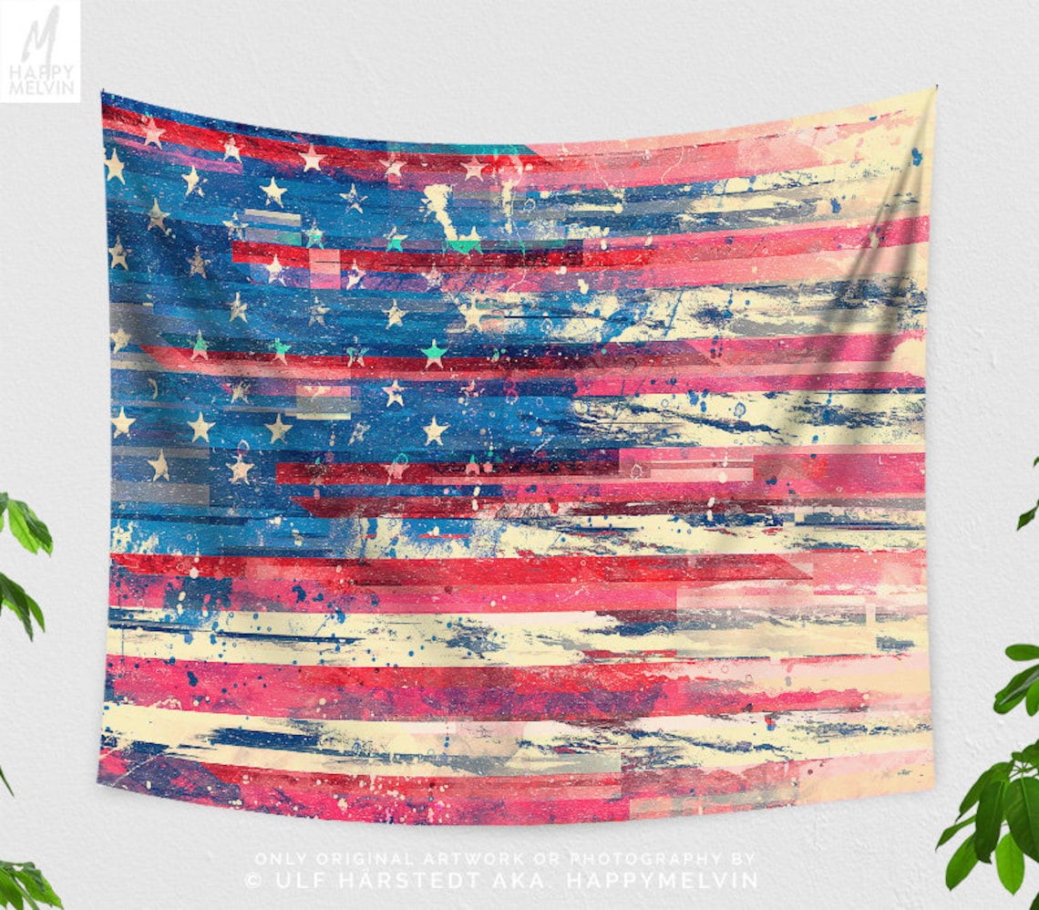 American Flag Tapestry USA Flag Tapestry Dorm and Bedroom - Etsy