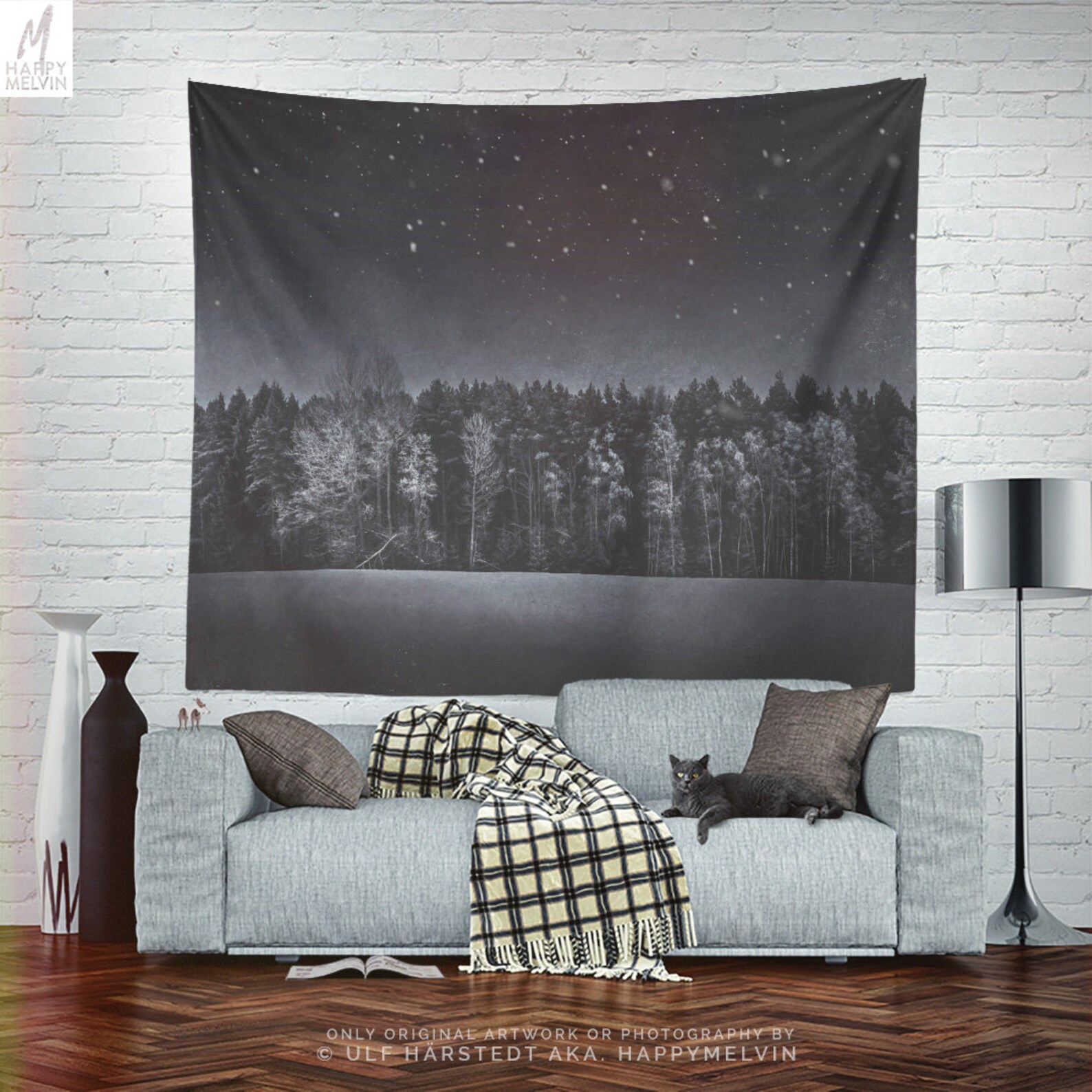 Dark Forest Wall Tapestry Woods Dorm Wall Hanging Large - Etsy