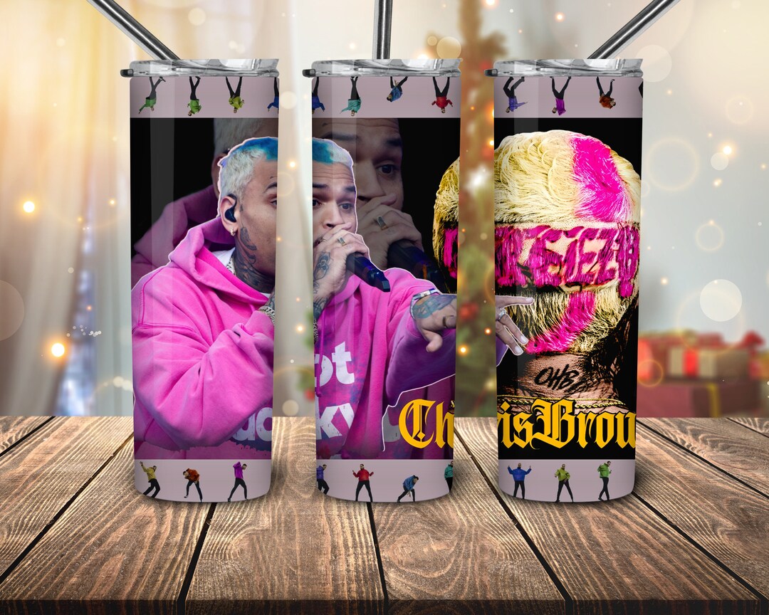Chris Brown 1111 Tour 2024 Tumbler PNG, Chris Brown Fan 20oz Skinny ...