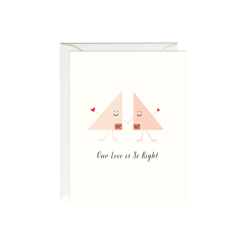 Math Teacher Card Always Right Angle Triangle Maths Nerd | Etsy