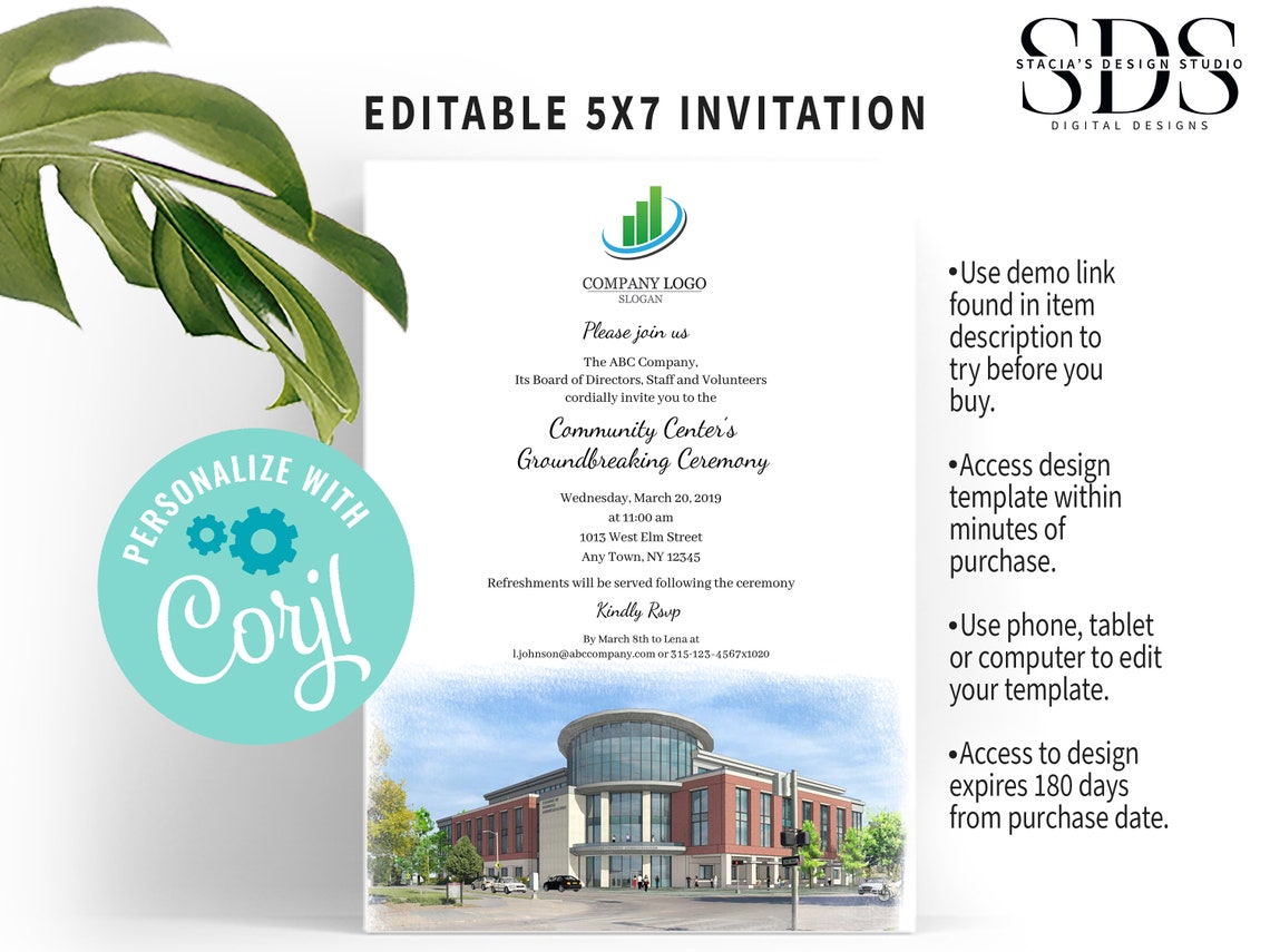 Groundbreaking Ceremony Grand Opening Gala Invitation - Etsy