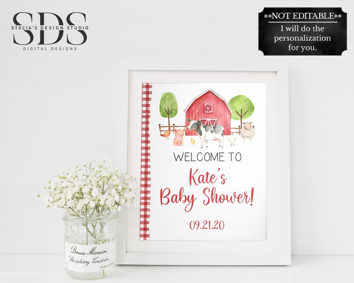 Farm on the Farm Welcome Printable 8x10 Sign Digital - Etsy
