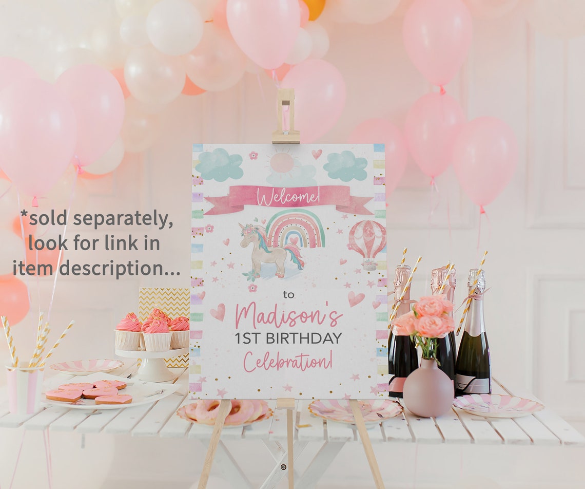 Rainbow Unicorn Time Capsule Sign 8x10 and Message Cards 4x6 - Etsy