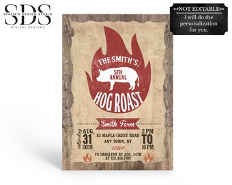 Pig Roast Invitation | Etsy