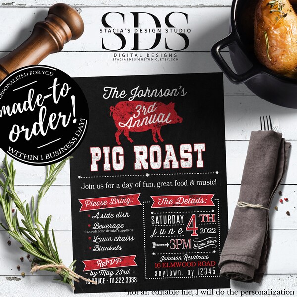 Pig Roast Invitation - Etsy