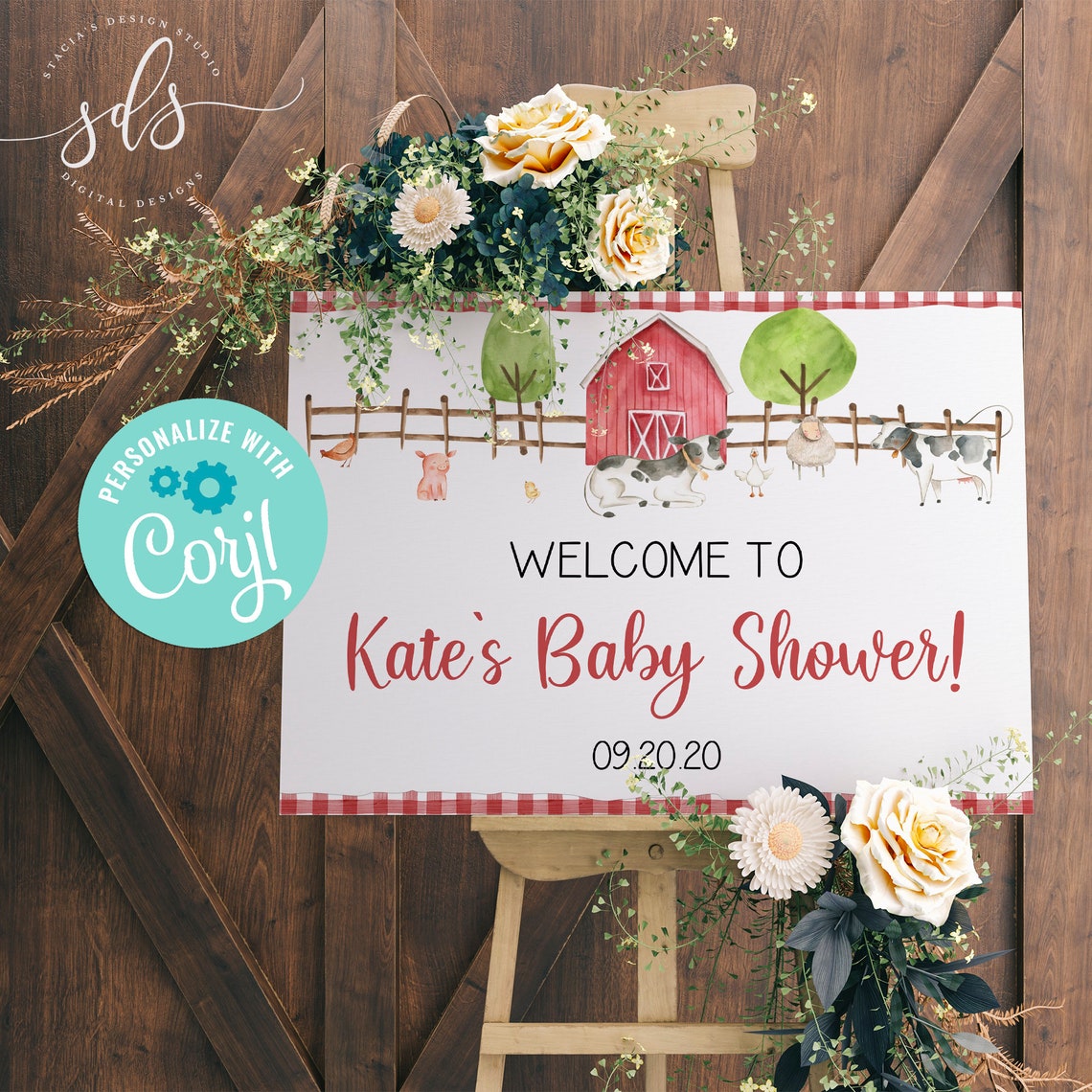 Farm - on the Farm Welcome Sign - 18x24 or 24x36 - Custom Size ...