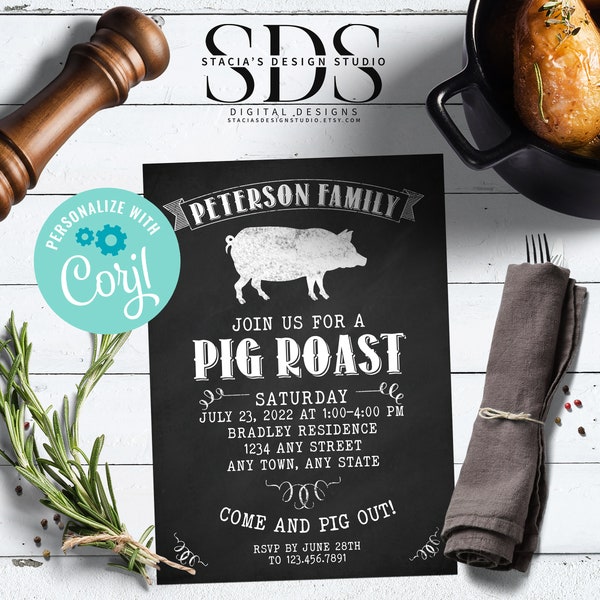 Pig Roast Invitation - Etsy
