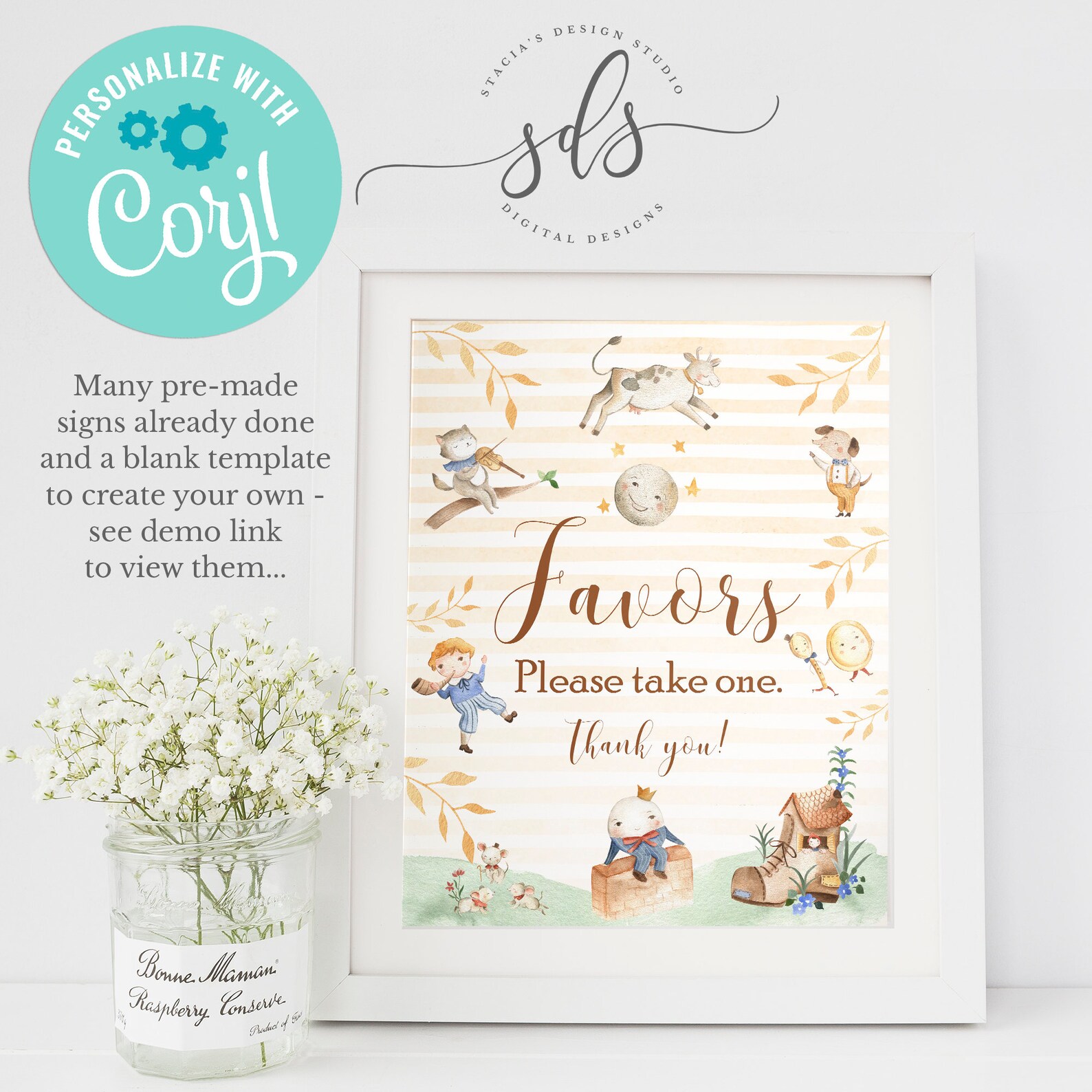 Mother Goose Nursery Rhyme Ultimate Baby Shower Bundle | Etsy