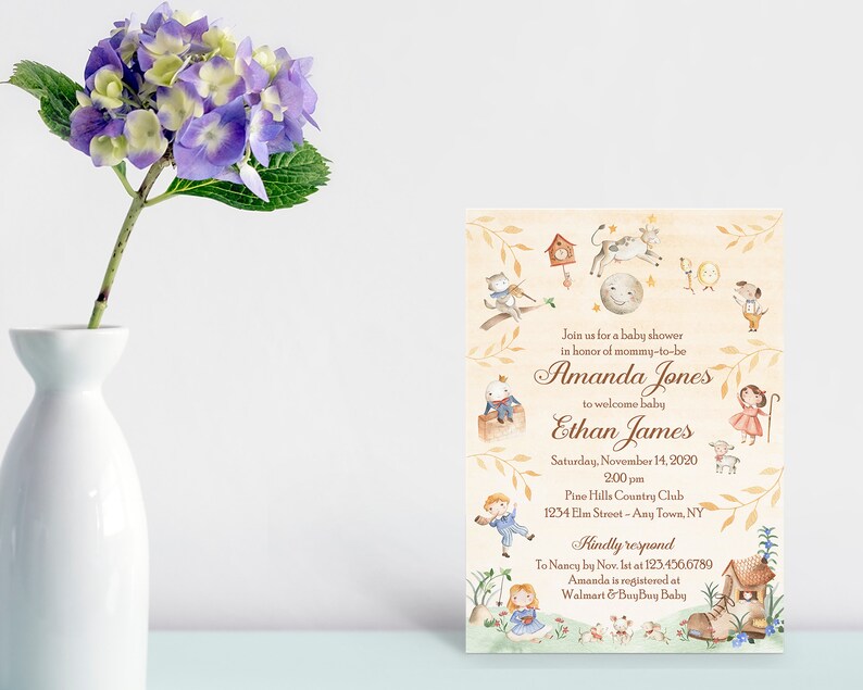 Mother Goose Nursery Rhyme Baby Shower Mini Bundle Edit - Etsy