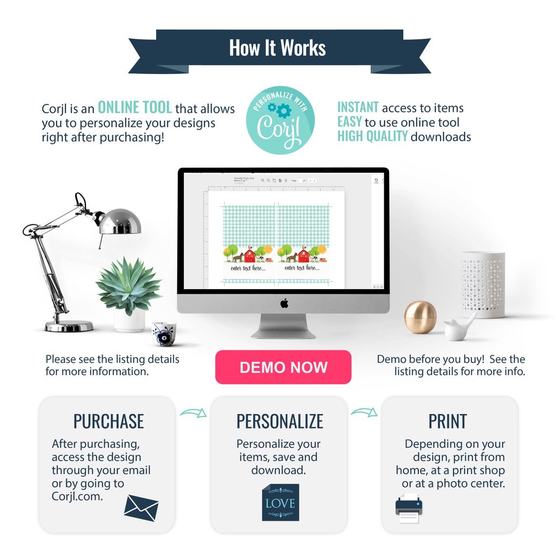 Friendly Farm Menu Tent Food Card - Edit Yourself in Corjl - Etsy