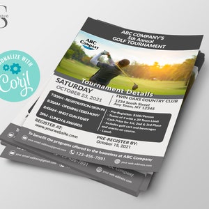 Golf Tournament Opportunities / Sponsorship Flyer, Tournament Flyer ...