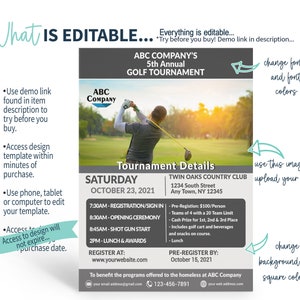 Golf Tournament Opportunities / Sponsorship Flyer, Tournament Flyer ...