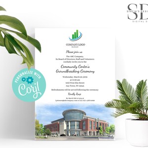 Groundbreaking Ceremony, Grand Opening, Gala Invitation - Corporate ...