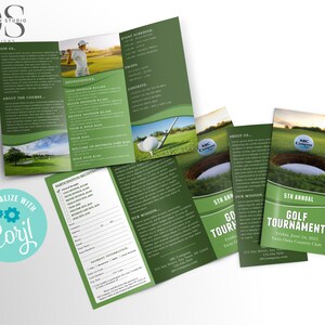 Golf Tournament Brochure Tri-fold / Sponsorship Flyer - Digital File ...