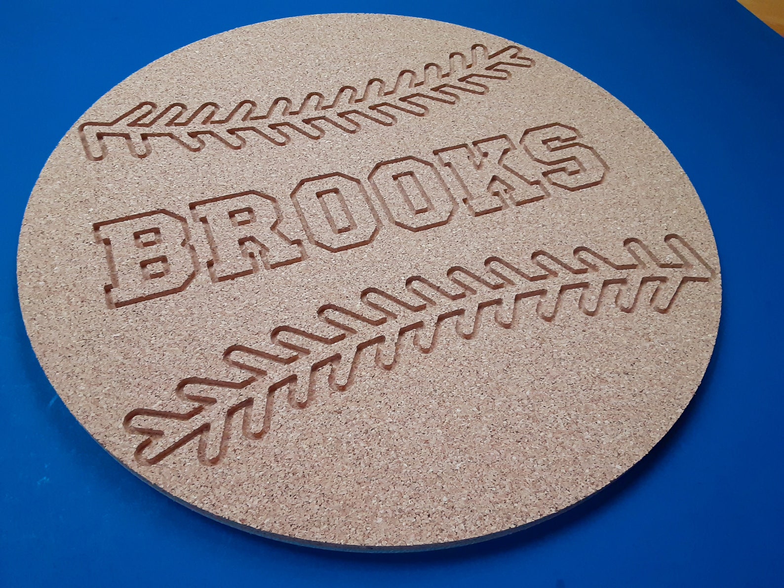 Baseball Cork Board W/ Engraved Details. Baseball Pin Board, Baseball ...