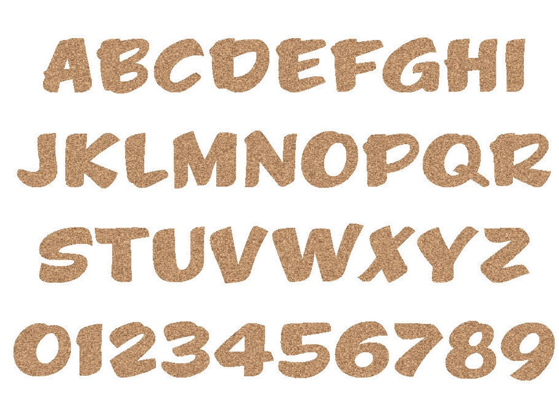 Cork Letters 6 Inch Brushed Font, Cork Board Letters, Wood Monograms ...