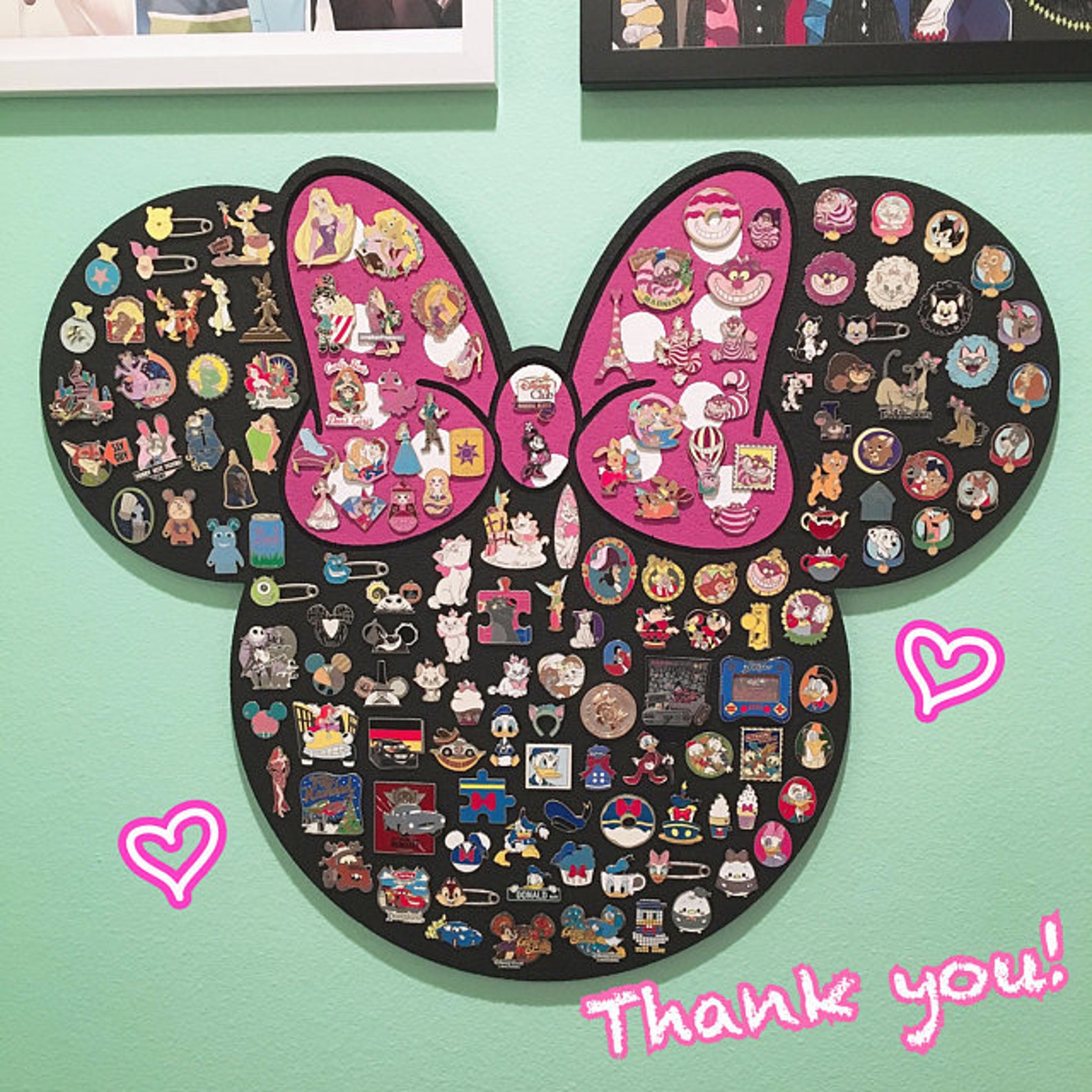 Minnie Mouse Cork Board With Engraved Detailing. Minnie Mouse - Etsy