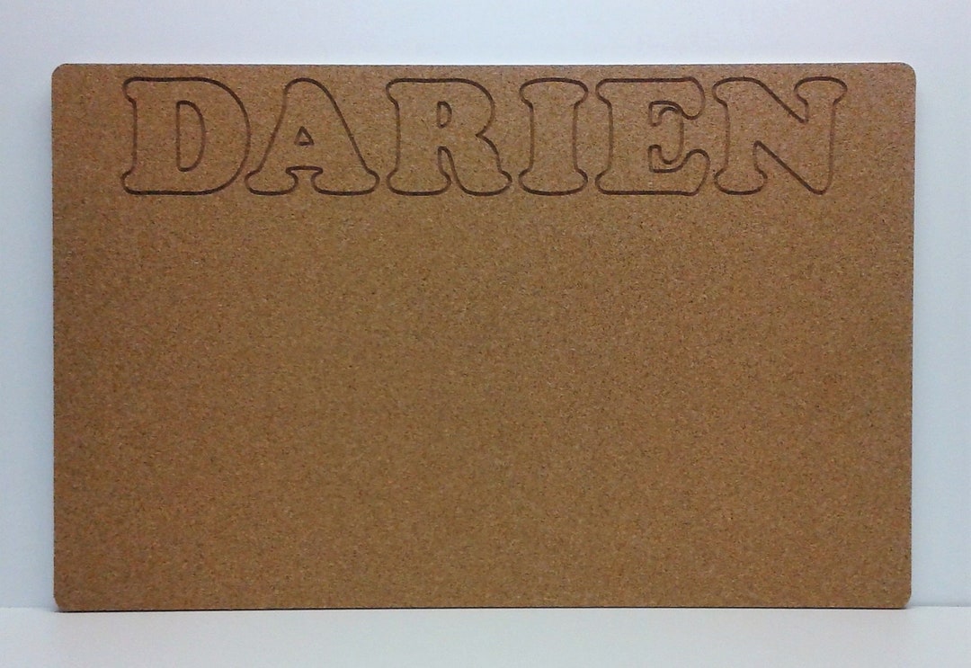 Personalized Cork Board With Engraved Name, Cork Board Letters ...